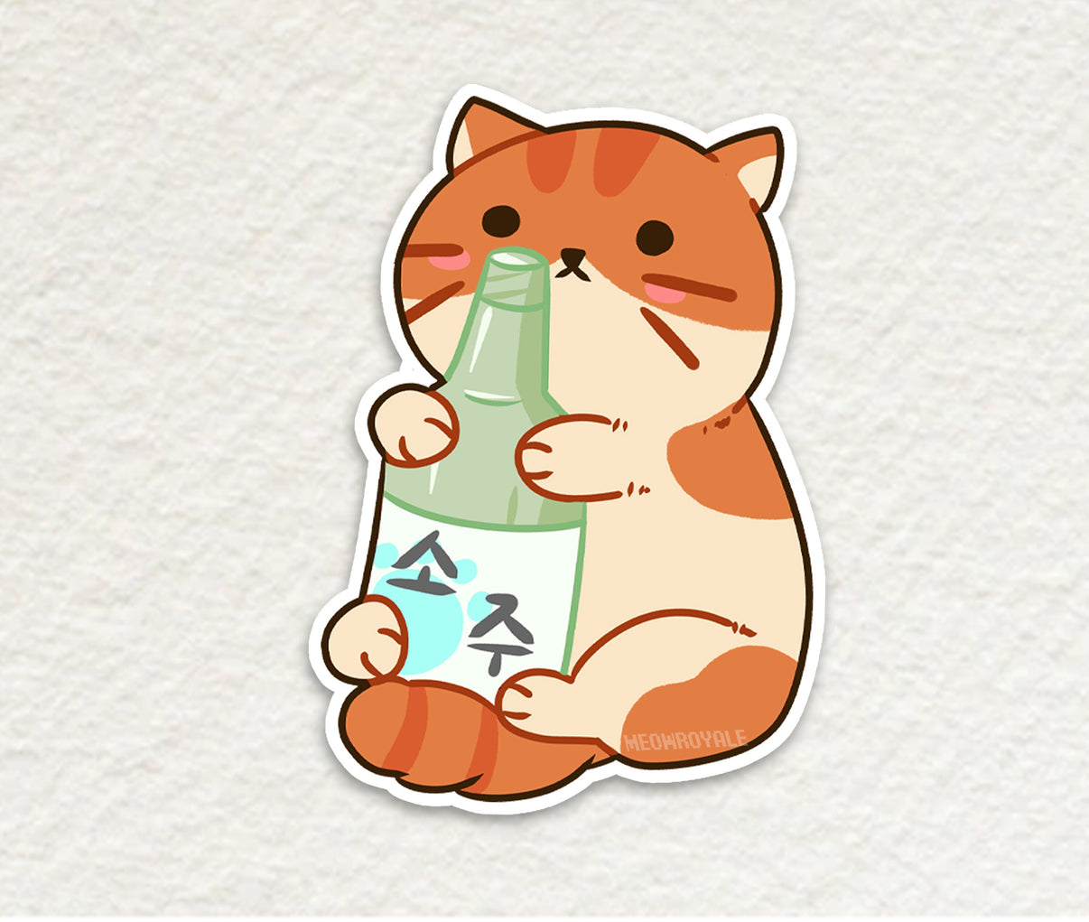 Bubble Tea, Yakult, Ramune and Soju Cat Stickers – Meowroyaleart